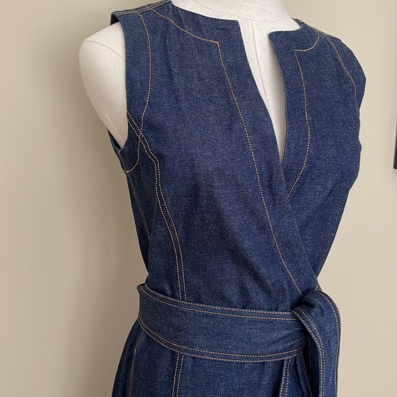 Susan Lazar | Dresses | Beautiful Wrap Denim Dress | Poshmark